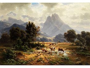 Heinrich Hofer | Mountain landscape | MutualArt