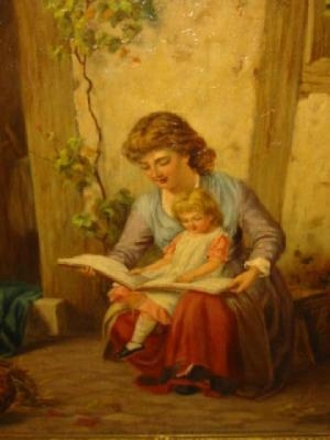 Emily Mary Osborn | Mother and Child Reading | MutualArt