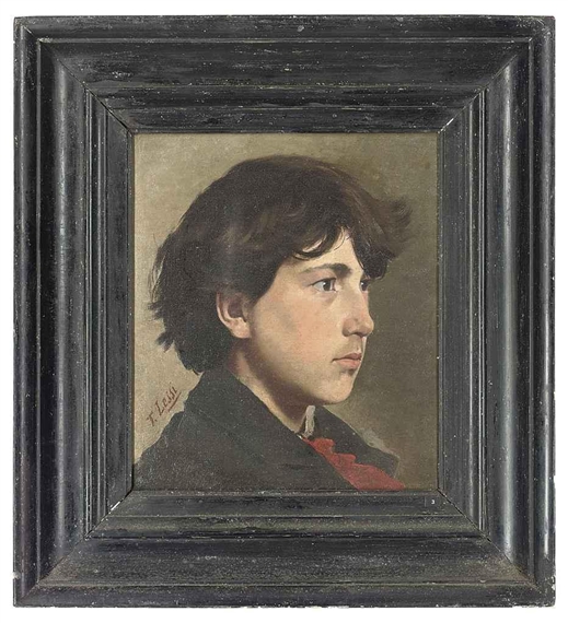 Tito Lessi | Portrait of a boy, bust-length, in profile | MutualArt