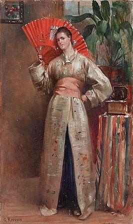 Georges Roussin | ELEGANTE EN HABIT JAPONAIS | MutualArt
