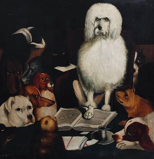 Edwin Landseer | Laying down the law | MutualArt