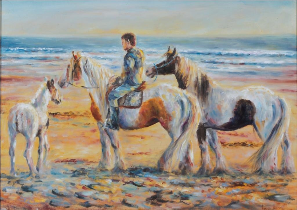 Louise Barrett | PONIES ON THE BEACH | MutualArt