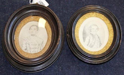 British School, 18th Century | 2 works: Two portraits of Master Bayes ...