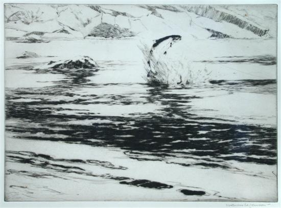 Norman Wilkinson | 2 works: The Thirty Pounder; The Bothy Pool | MutualArt