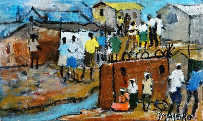Joe Maseko | A Township Stream | MutualArt