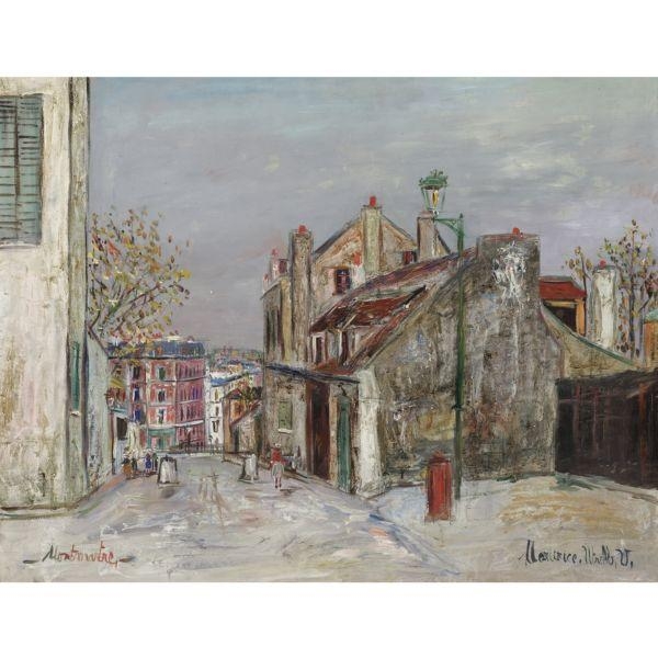 Maurice Utrillo | La maison de mimi pinson à Montmartre (Circa 1932 ...