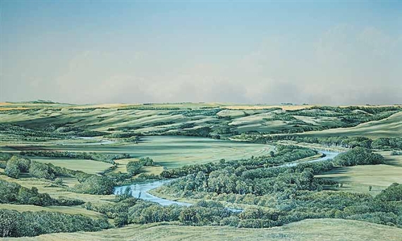 William H. Webb | Battle River Valley from Above the Koroluk Slide ...