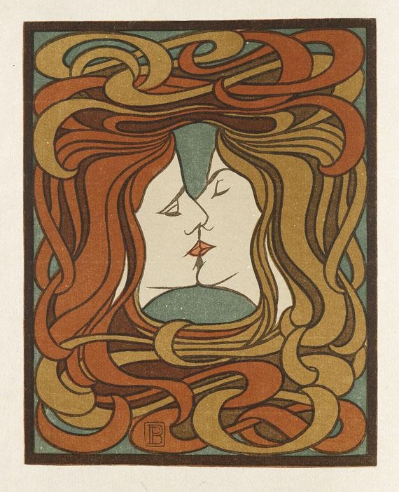 Peter Behrens | Der Kuss (1898) | MutualArt