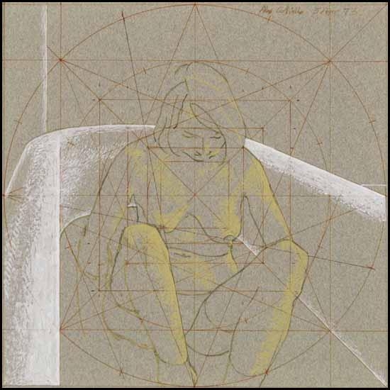 Alex Colville | Study for Woman in Bathtub (1973) | MutualArt