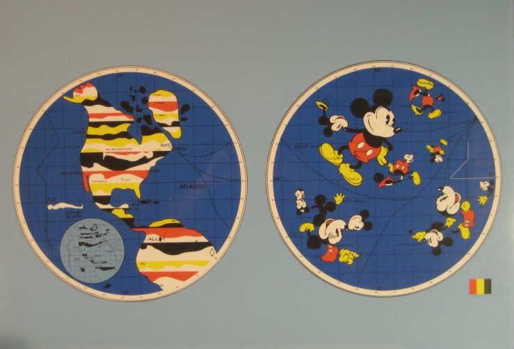 Ernest Trova | Mickey Mouse map of the world | MutualArt
