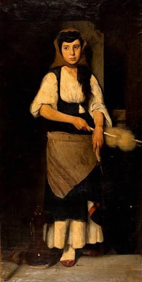 Polychronis Lembesis | Girl with the distaff and spindle | MutualArt