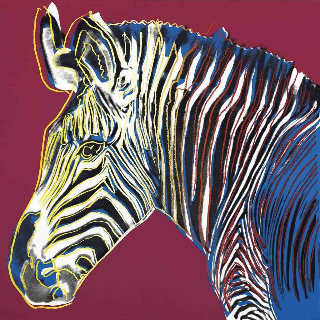 Andy Warhol | Grevy's Zebra, from Endangered Species (1983) | MutualArt