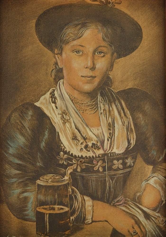 Gunther Hopfinger | Woman's portrait in costume | MutualArt