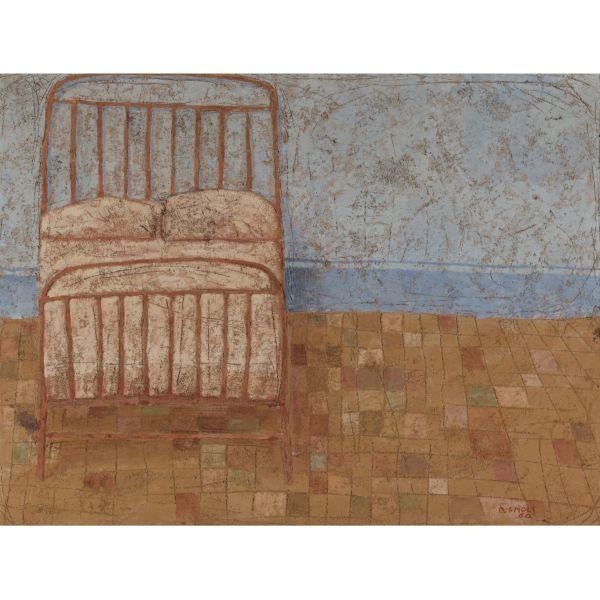 Domenico Gnoli | Neapolitan bed (1960) | MutualArt