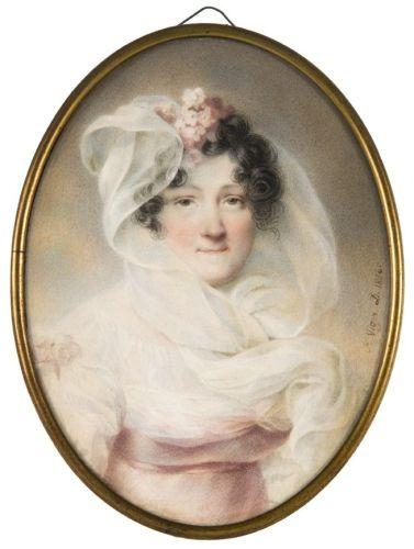 Jean-Louis-Hector Viger-Duvigneau | Portrait de femme au voile en robe ...