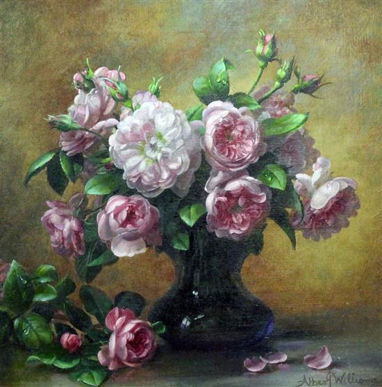 Albert Williams | Roses in a blue bowl | MutualArt