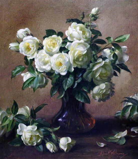 Albert Williams | Roses and other summer flowers in a vase on a ...