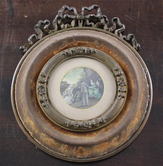 Francois-Louis-Joseph Watteau | Miniature of figures in a garden ...