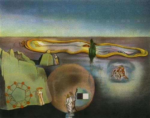 Salvador Dali Painting The Fourth Dimension