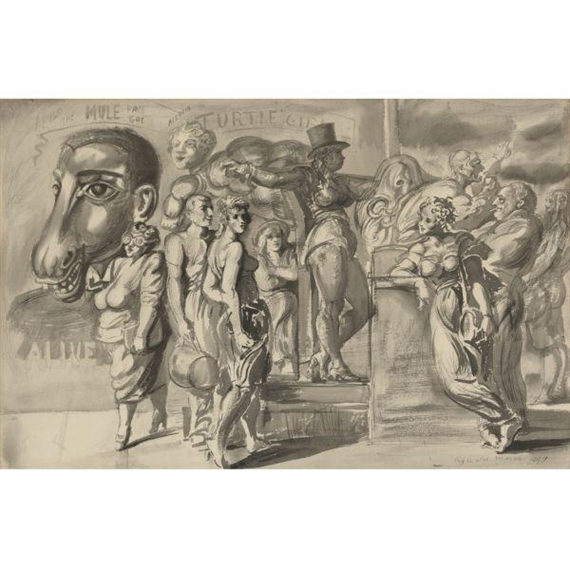 Reginald Marsh | Milo the Mule Face Boy (1947) | MutualArt