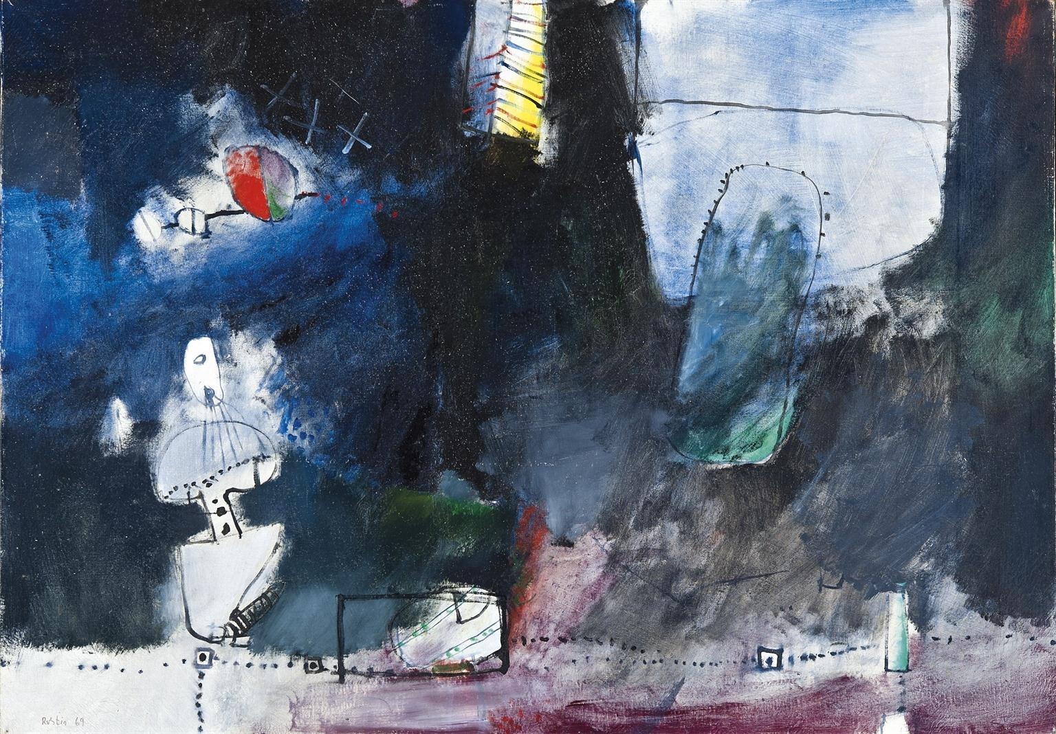 Jean Rustin | COMPOSITIE (1969) | MutualArt