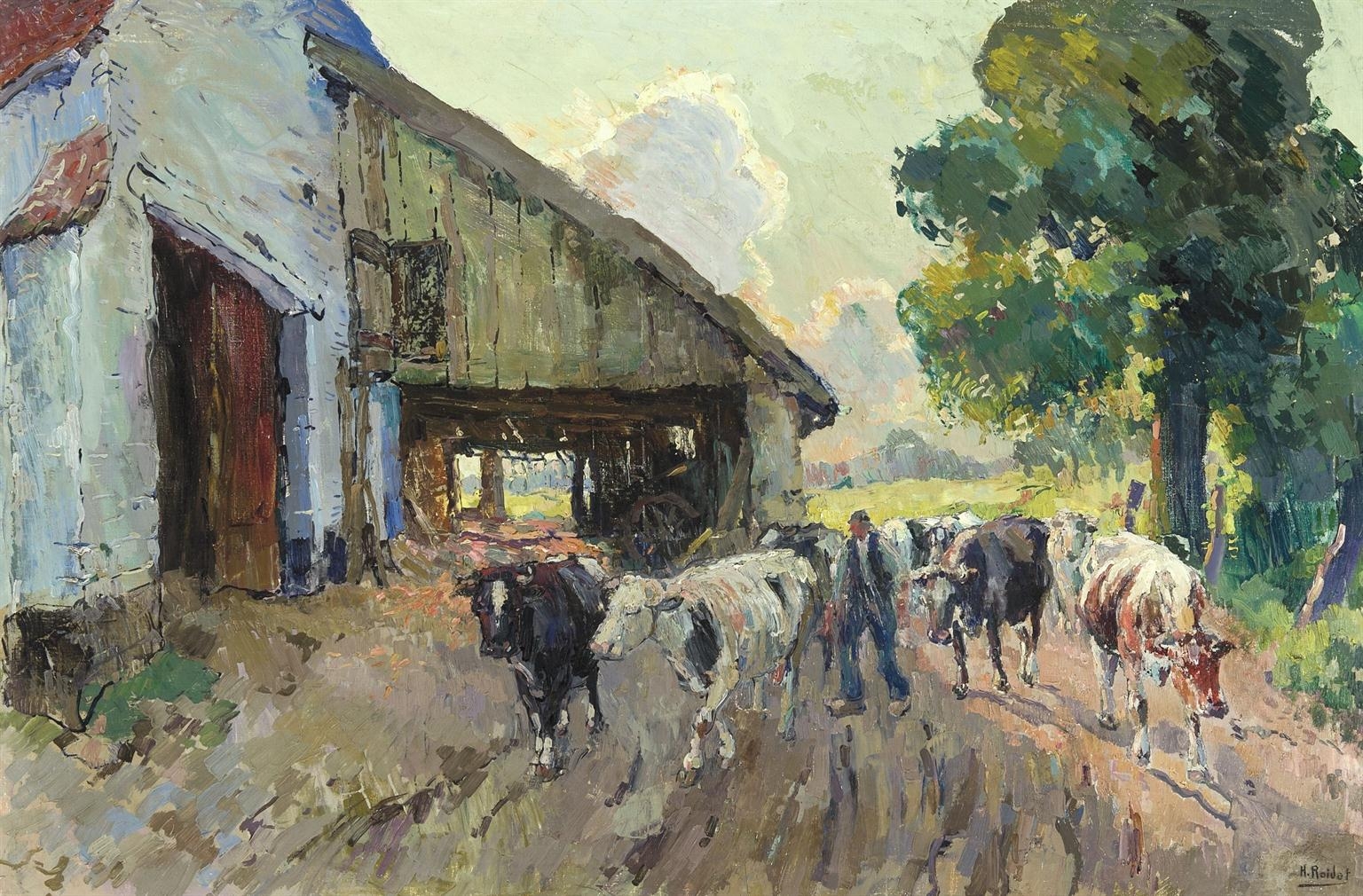 Henri Roidot | RETOUR DES VACHES - FERME VAN VOLXEM | MutualArt