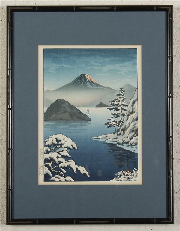 Tsuchiya Koitsu | Fuji from Mitsuhama in Snow (Circa 1940) | MutualArt