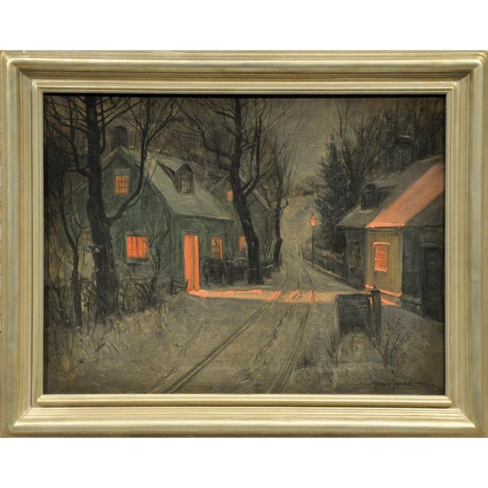 Svend Rasmussen Svendsen | Cabins at Night (Circa 1910) | MutualArt