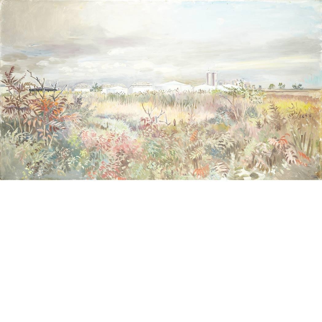 Edith Kramer | Jersey Landscape with Moon (1988) | MutualArt