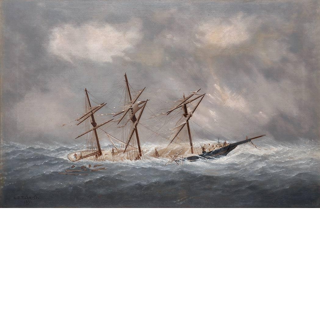 Charles S. Raleigh | Clipper Ship in a Gale (1891) | MutualArt