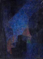 Lacasse Joseph | Composition abstraite en rouge, orange et jaune ...