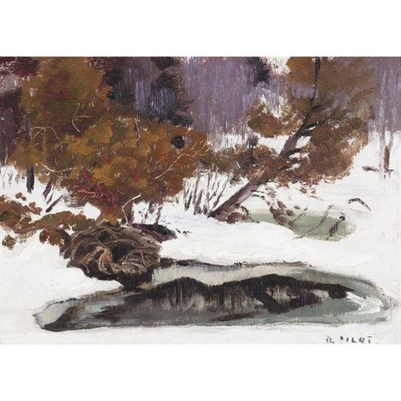 Robert Pilot | A River in Winter (1945) | MutualArt