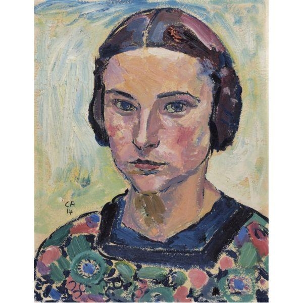 Cuno Amiet | Portrait of a Young Woman (1914) | MutualArt