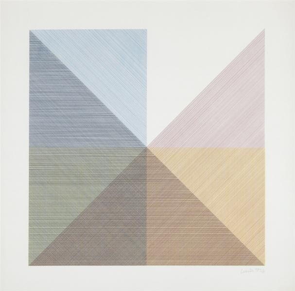 Sol LeWitt | Eight squares with a different color in each half square ...
