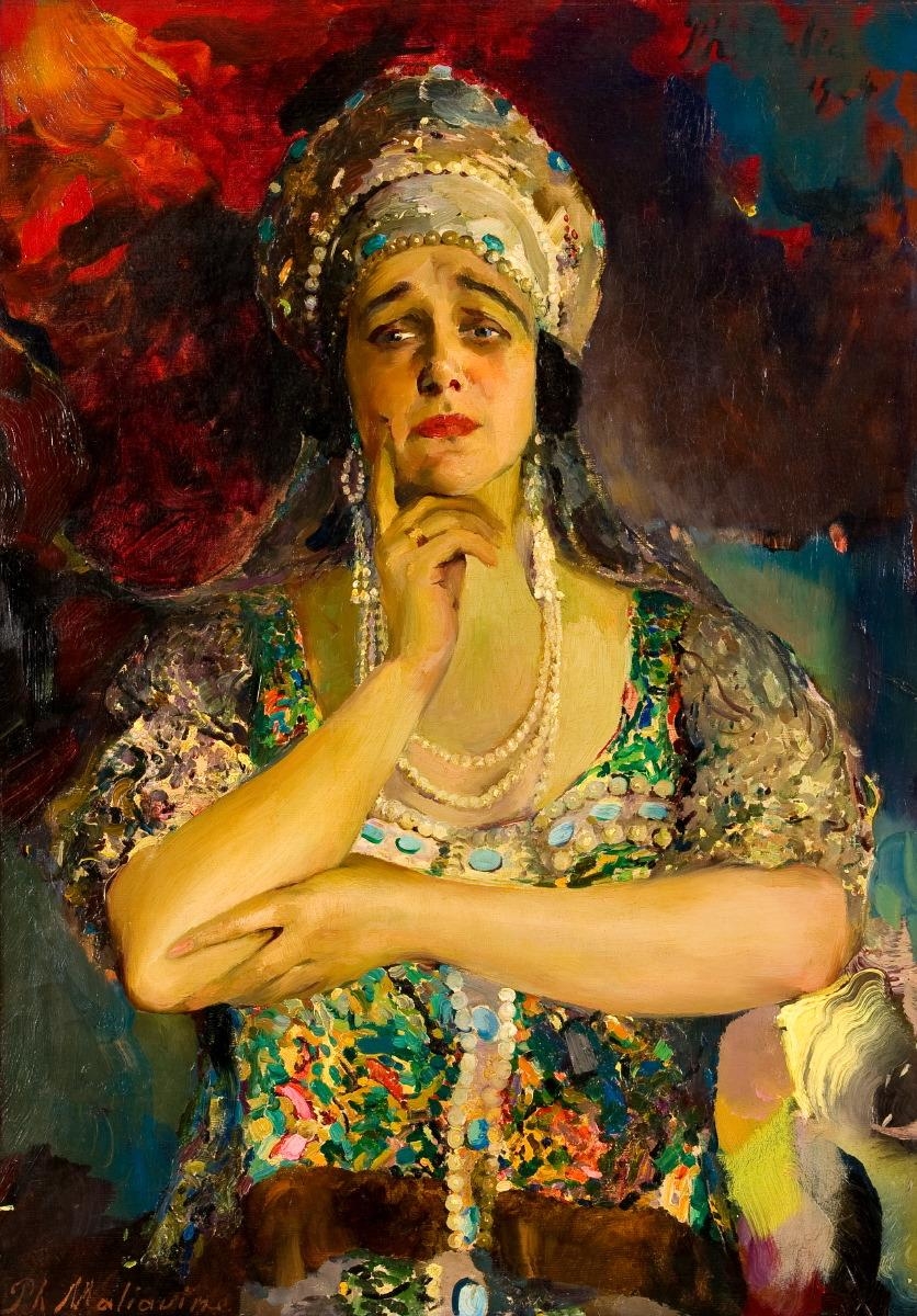 Philip Malyavin | Portrait of the Singer Nadezhda Plevitskaya (1924 ...