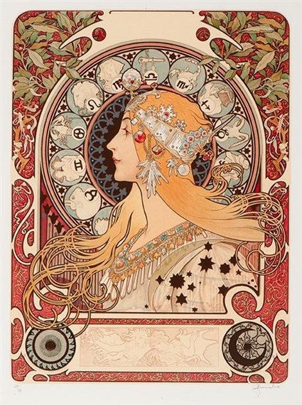 Alphonse Mucha | Zodiac | MutualArt