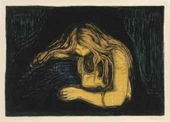 Edvard Munch | Vampire II (1895 - 1902) | MutualArt