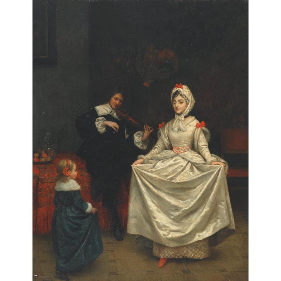 George Adolphus Storey | Portrait of Miss Georgina Storey, small three ...