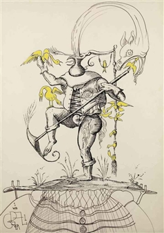 Salvador Dalí | Snake in Landscape (1975) | MutualArt