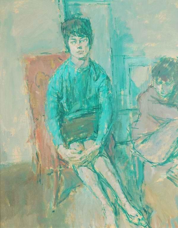 Thomas Rathmell | Two girls seated | MutualArt