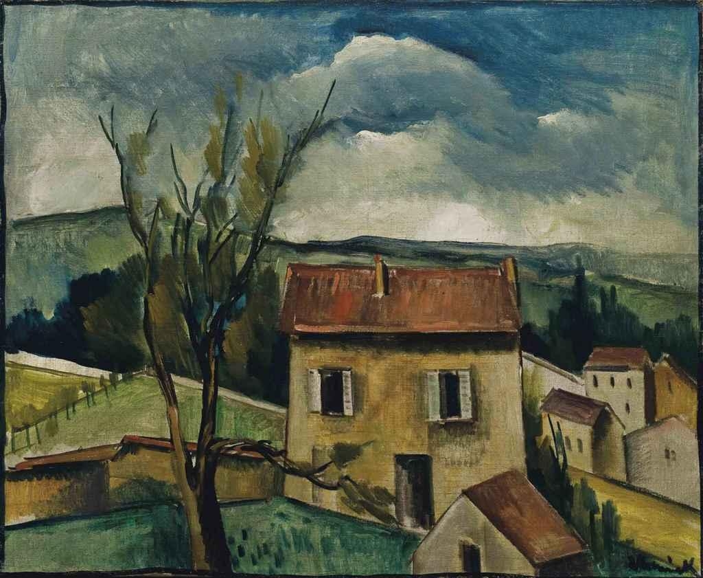 Maurice de Vlaminck | PAYSAGE AUX TOITS ROUGES | MutualArt