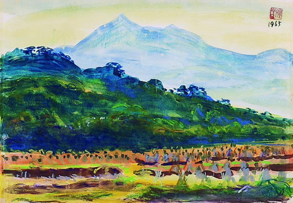 Hong Ruilin | Autumn Scene From the Mountain (1965) | MutualArt