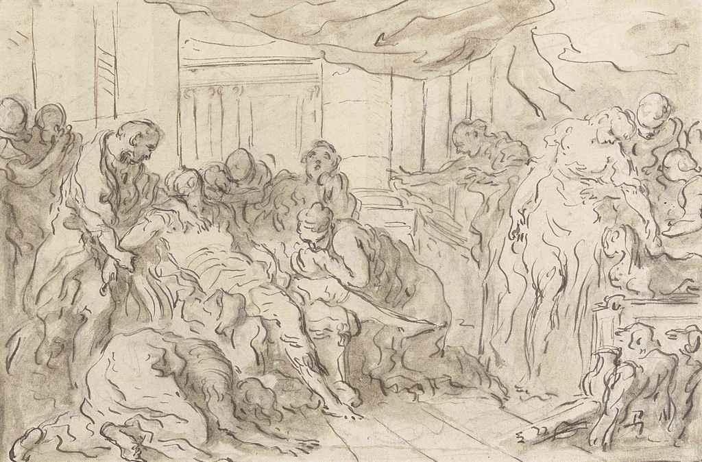 François Boucher | TWO RECLINING PUTTI | MutualArt