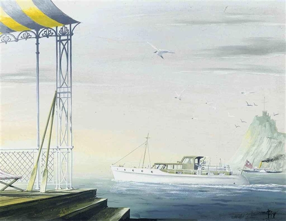 Felix Kelly | 2 works: A Day by the Sea; and A summer's day (Circa 1953 ...