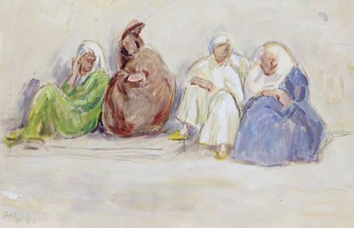 Duncan Grant | Pavement Figures - Fez (1968) | MutualArt