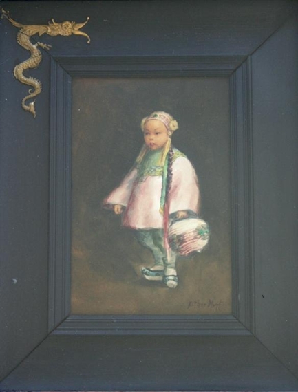 Esther Anna Hunt | CHINESE CHILD WITH A LANTERN | MutualArt