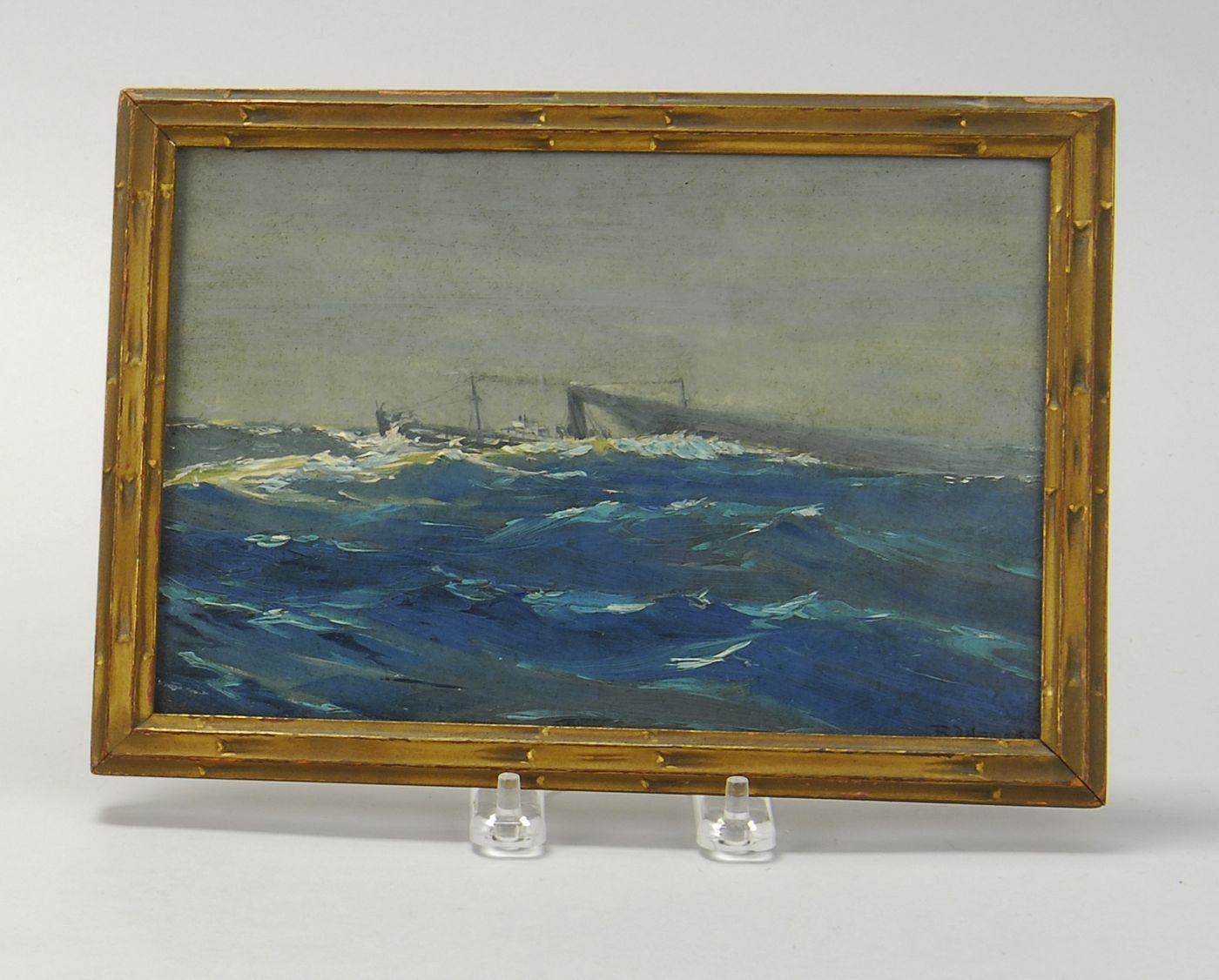 Robert Danforth Hedges | Steam ship in high seas | MutualArt