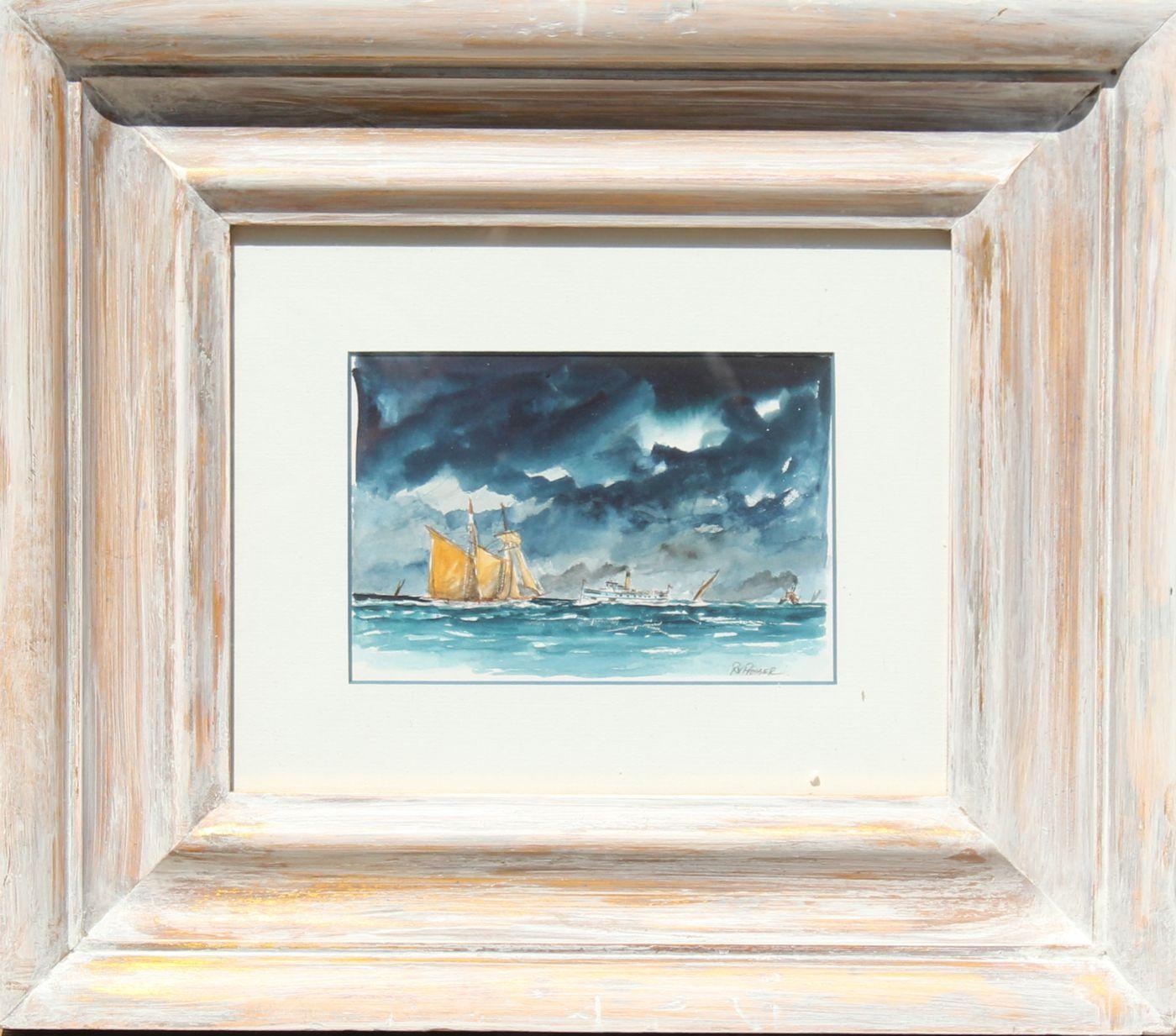 Ray Prosser | Steamer and sailing ship off the coast | MutualArt