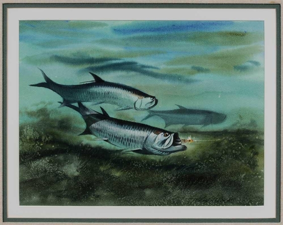 Millard Wells | Tarpon Chasing a Fly (20th Century 21st Century ...