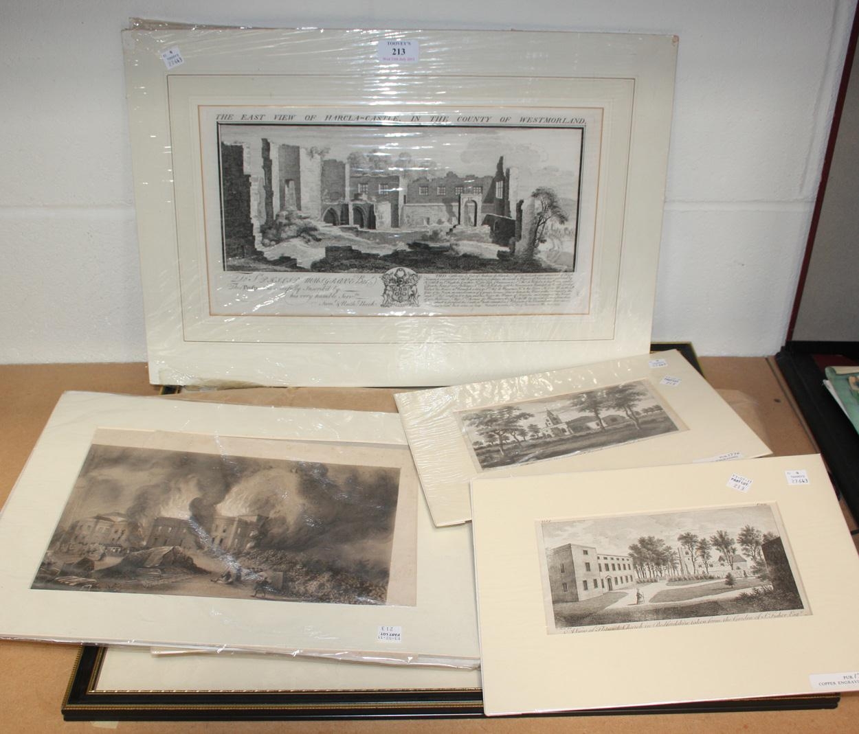 Samuel Buck | 7 works: 'The East View of Harcla-Castle, in the County ...